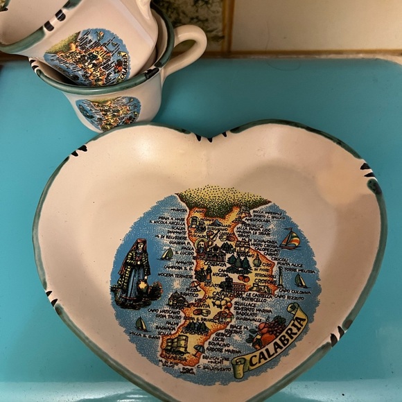Kitchen | Calabria Themed Ceramic Espresso Cups And Saucer Set | Poshmark